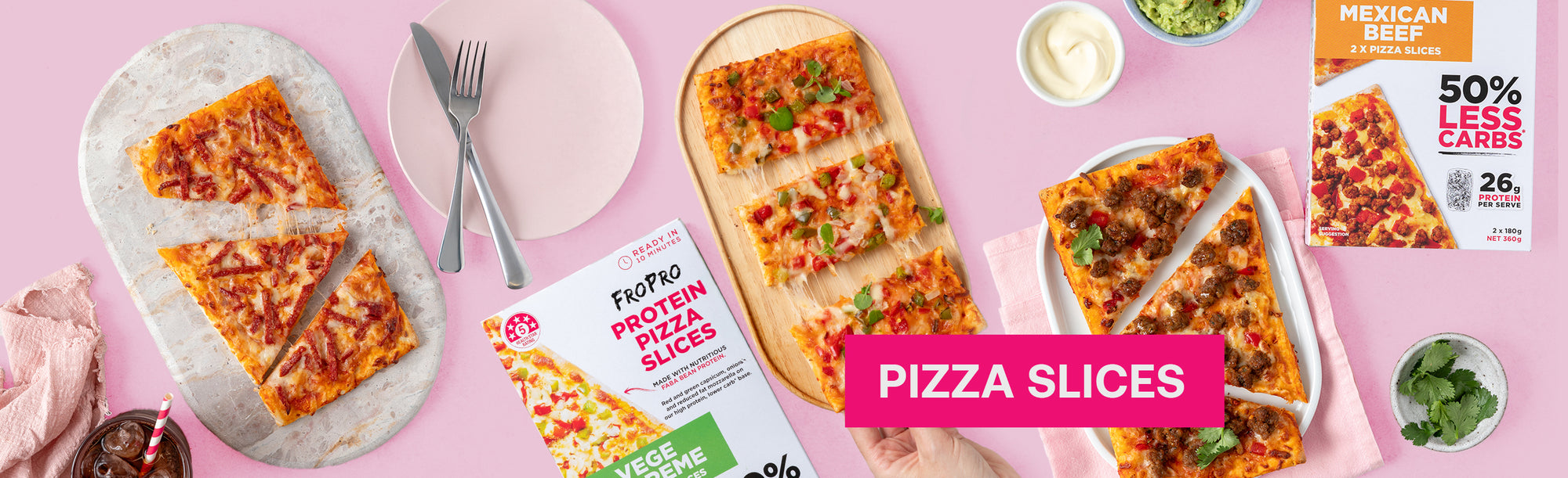 FroPro Protein Pizza Slices | 25g+ Protein, 50% Fewer Carbs