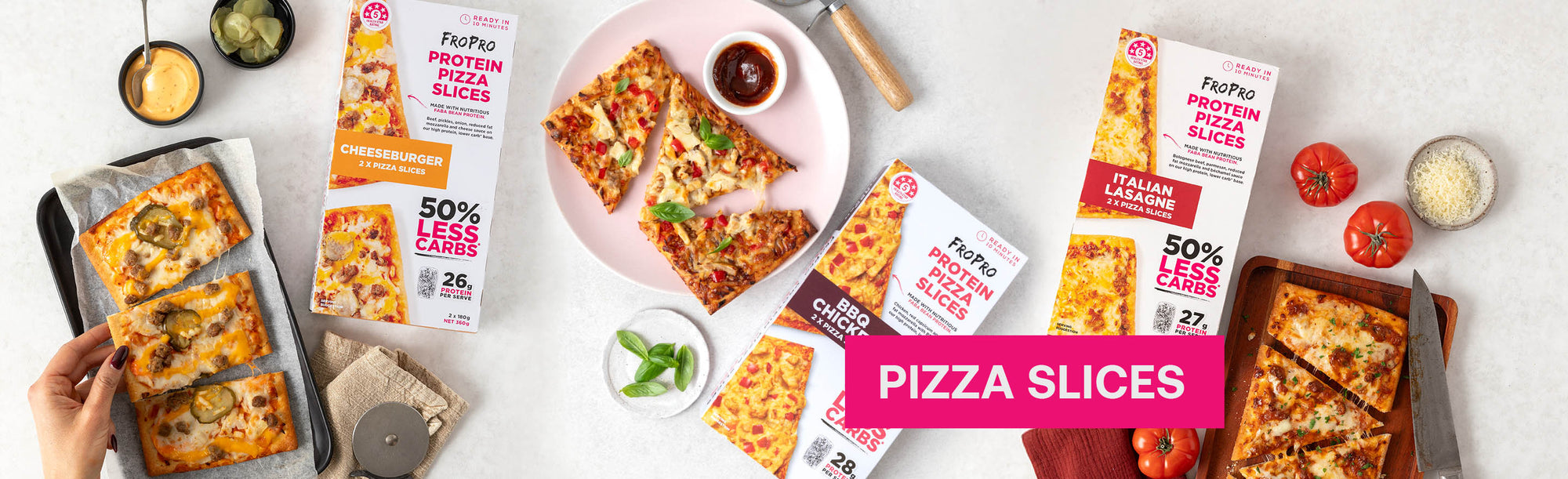 FroPro Protein Pizza Slices | 25g+ Protein, 50% Fewer Carbs