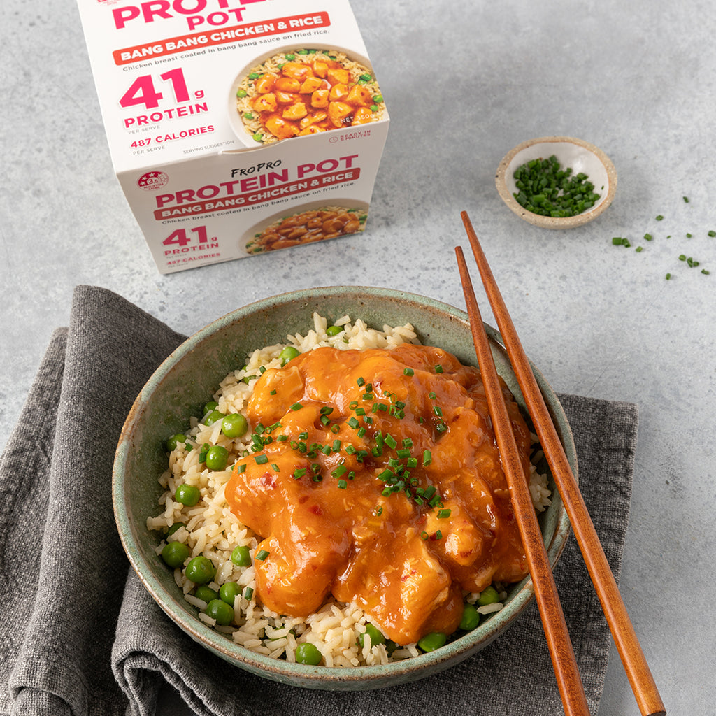 Bang Bang Chicken & Rice Protein Pot – FroPro