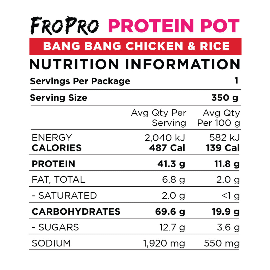 Bang Bang Chicken & Rice Protein Pot – FroPro